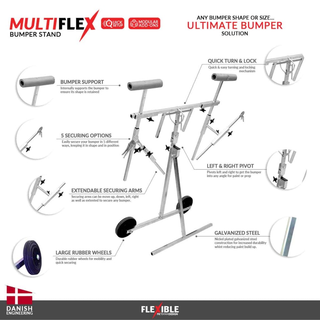 MultiFlex Bumper Stand | Auto Body Bumper Paint & Repair Stand