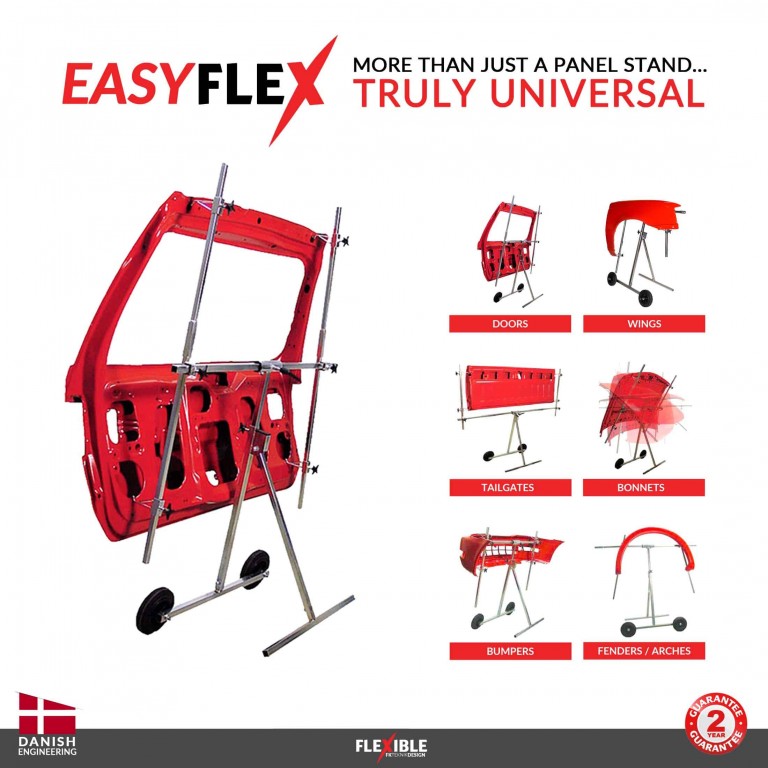 EasyFlex | Auto Body Hood & Door Stand | Body Shop Panel Stand